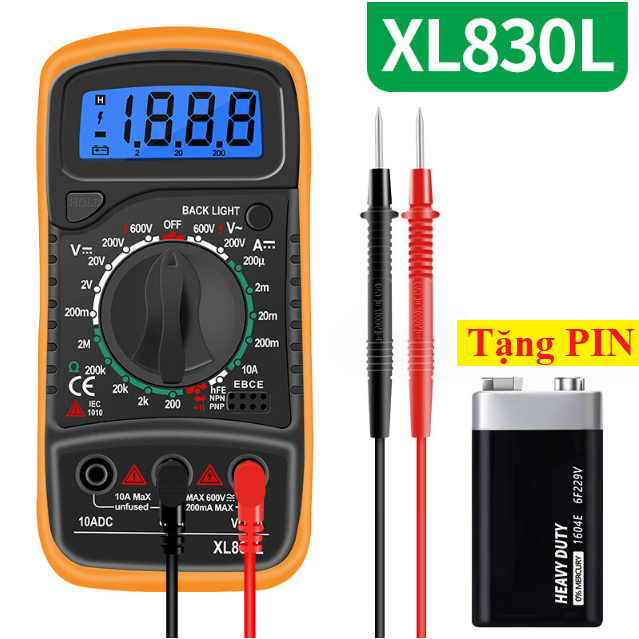 Đồng hồ vạn năng đo điện kỹ thuật số XL830L độ chính xác cao tặng kèm PIN | Shopee Việt Nam