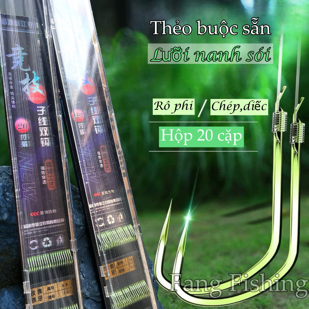 Thẻo Buộc Sẵn Lưỡi Nanh Sói Thẻo Câu đài Nanh Sói Dây Nylon Chất Lượng