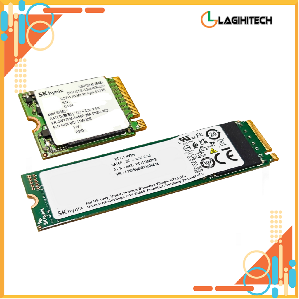 (Lagihitech) Ổ cứng SSD Hynix BC711 256GB / 512GB M2 2230 / 2280 PCIe Gen 3 ( LIKENEW ) - Bảo ...