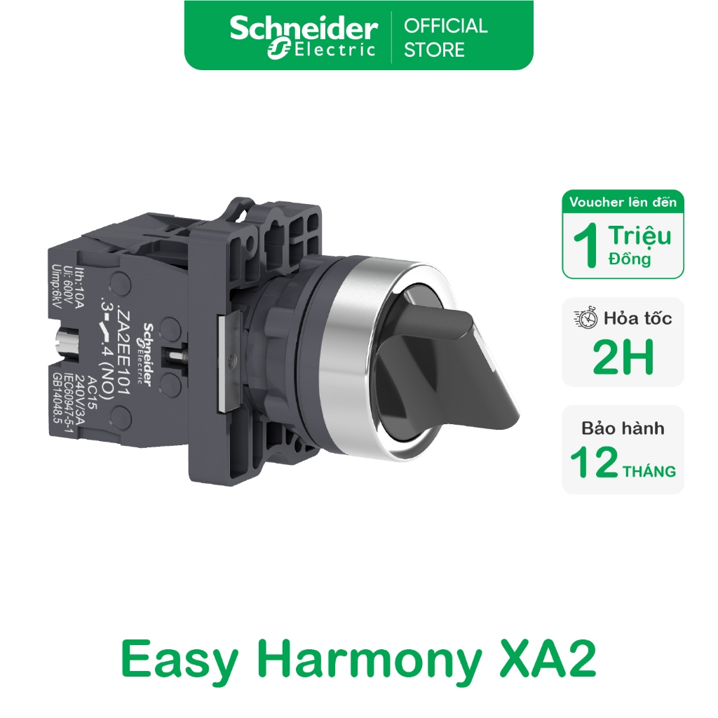 Công tắc xoay 3 vị trí - 2NO - Phi 22 - Schneider Electric - XA2ED33 ...