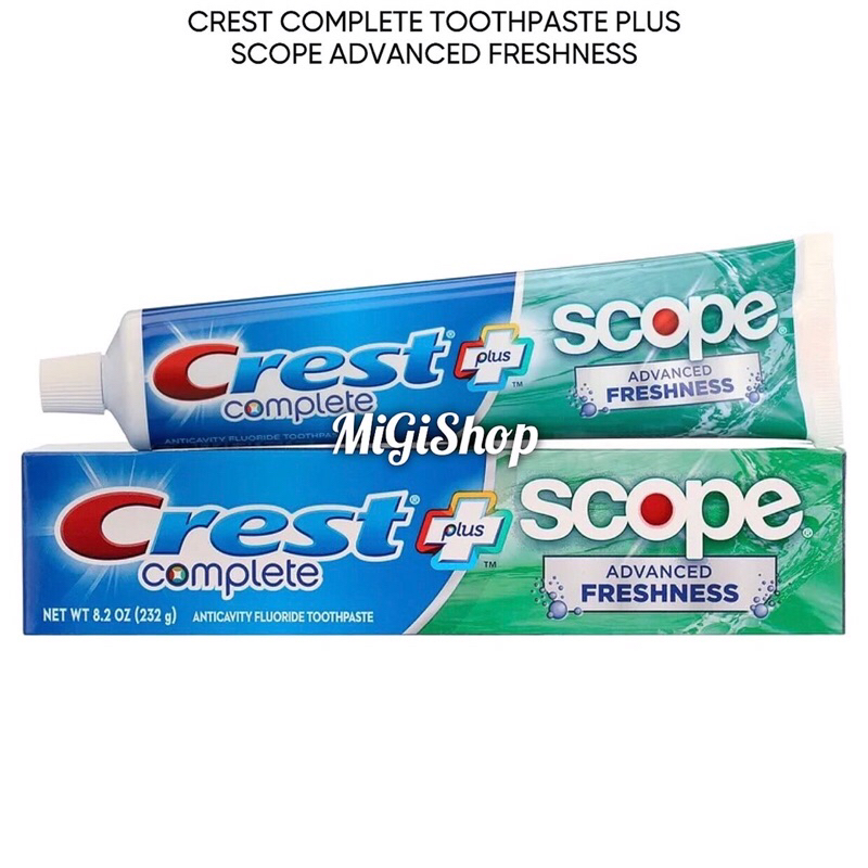 Kem Đánh Răng Crest Complete Toothpaste Plus Scope Advanced Freshness 232g | Shopee Việt Nam