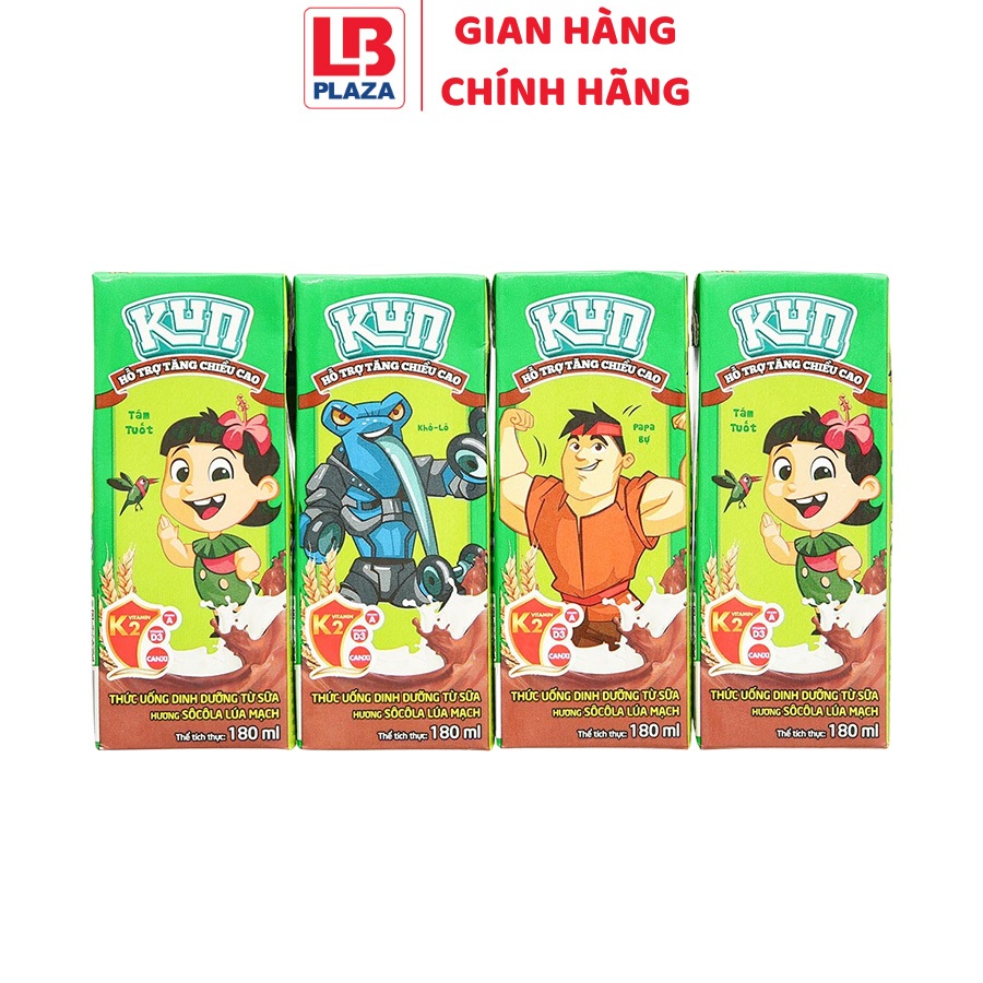 Sữa Kun vị socola 180ml*4 - Hàng chính hãng | Shopee Việt Nam