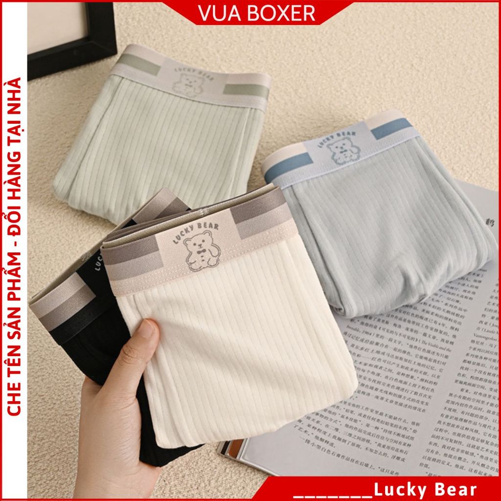 Sét 4 quần sịp đùi nam boxer quần xì cotton sợi tre ship nam co dãn ...