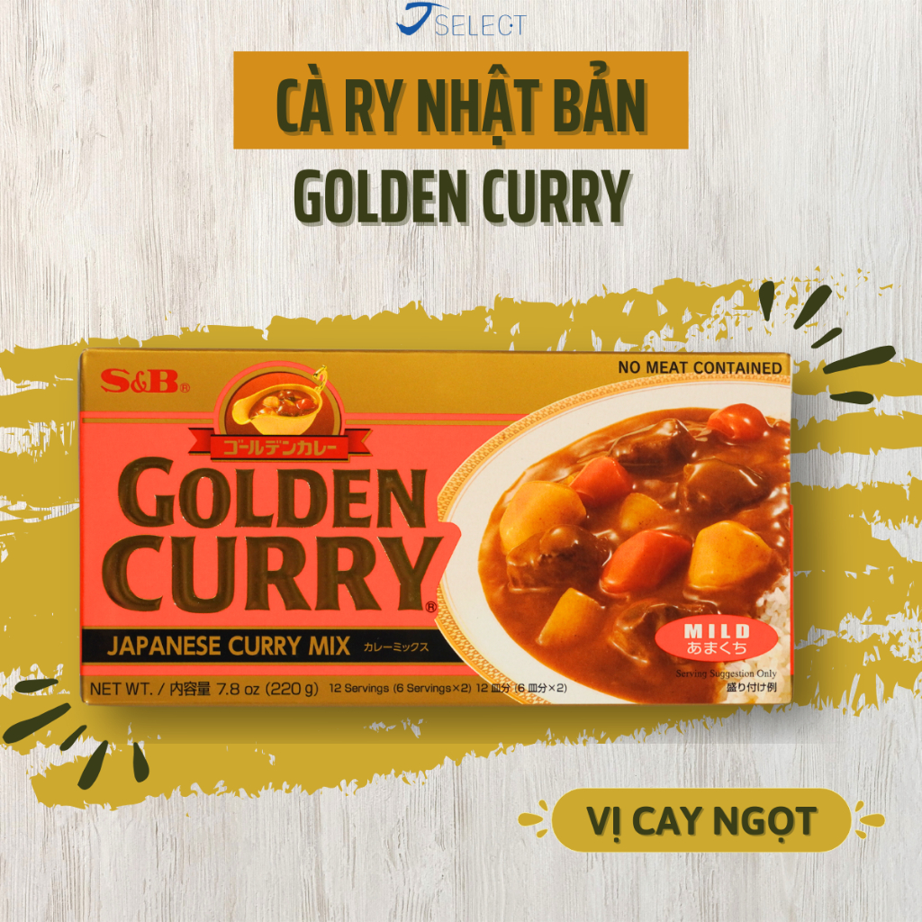 Viên Cà Ri Nhật Bản Vị Cay Ít Golden Curry S&B Foods 220g (12 viên ...