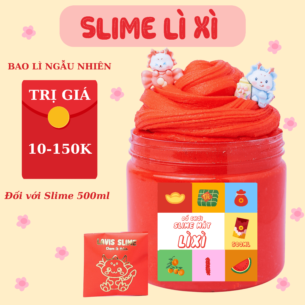 LAVIS SLIME - New Slam Mây Lì Xì - 250 & 500ml Tặng kèm charm và lì xì ...