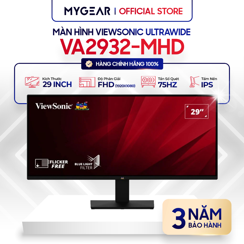 Màn hình Viewsonic Ultrawide VA2932-MHD 29" FHD+ IPS 75Hz (HDMI, DP ...