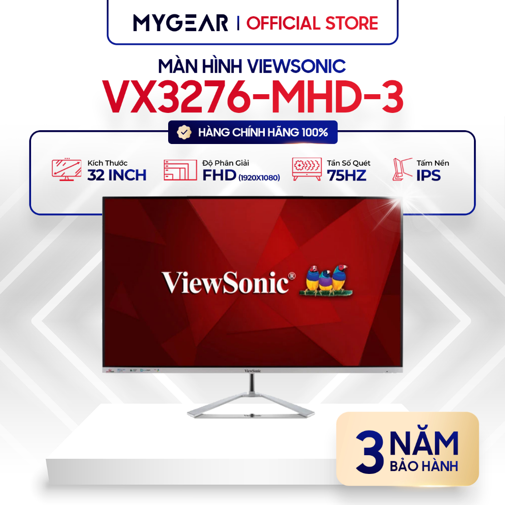 Màn hình máy tính Viewsonic VX3276-MHD-3 32″ FHD IPS 75Hz (HDMI, VGA ...