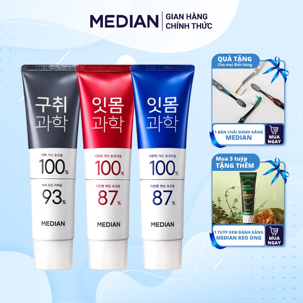 Kem Đánh Răng MEDIAN 100% Gum Science Toothpaste Hàn Quốc Giúp Chống ...