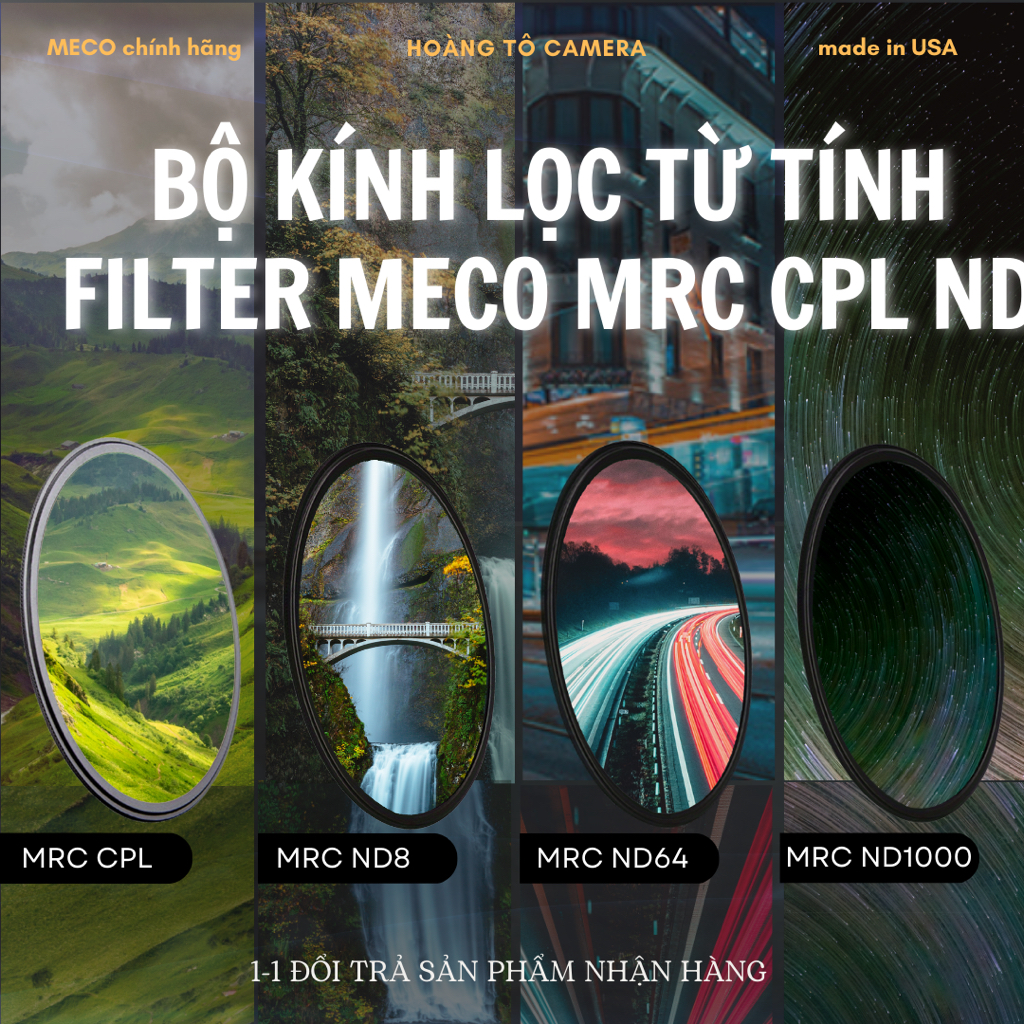 Bộ kính lọc filter từ tính MECO MRC CPL ND - phụ kiện máy ảnh cao cấp | Shopee Việt Nam