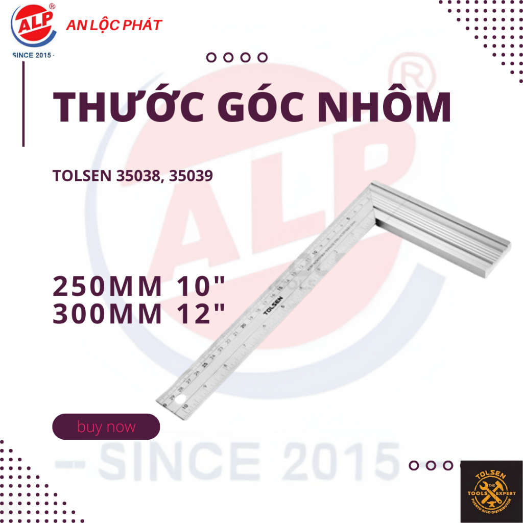 TOLSEN Thước Góc Nhôm (Công Nghiệp) 250mm, 300mm - 35038, 35039 ...