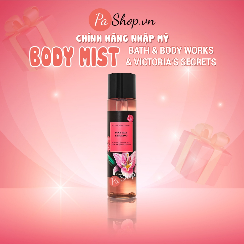 Body mist Pink Lily & Bamboo xịt thơm toàn thân | Shopee Việt Nam