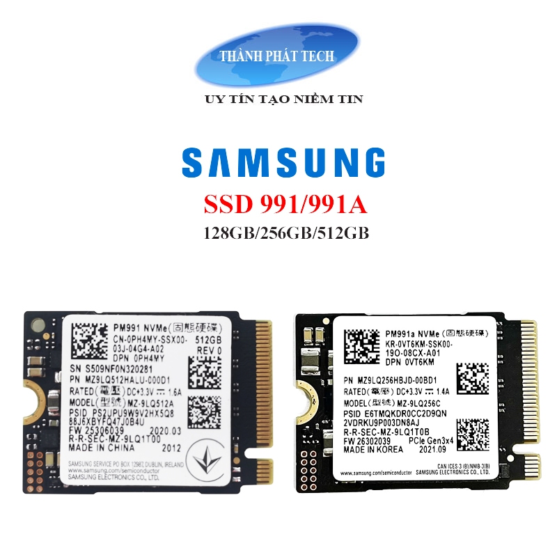 Ổ Cứng SSD Samsung PM991a 2230 Nvme 256GB/ 512G/1TB.Mới 100%, Chính hãng,bảo hành 1 đổi 1 trong ...