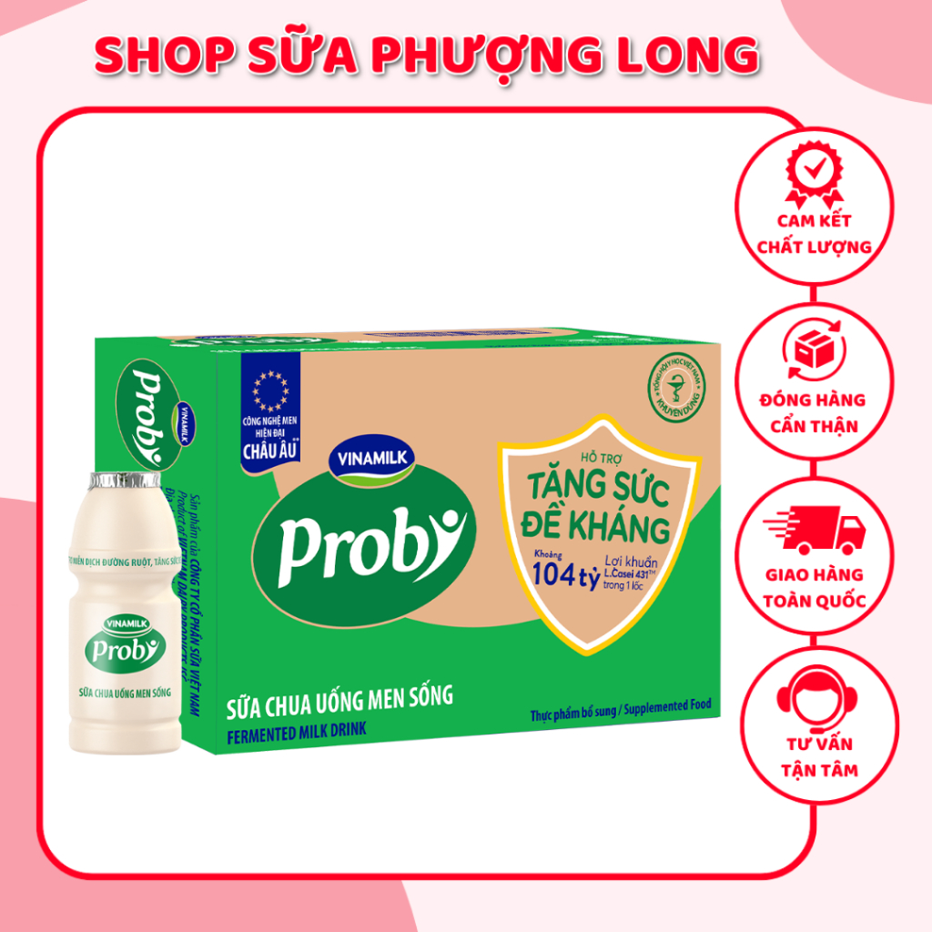 Thùng 24 Chai Sữa Chua Uống PROBI Có Đường 130ml Bổ Sung Lợi Khuẩn Giúp ...