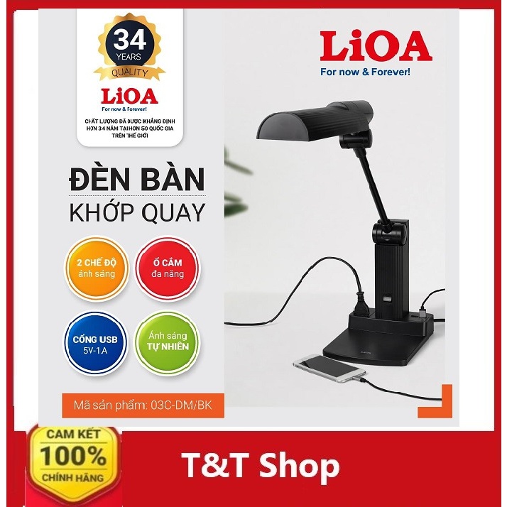 Đèn bàn khớp quay led Lioa | Shopee Việt Nam