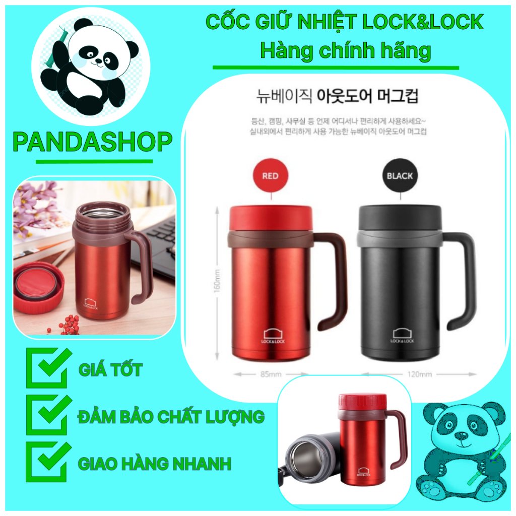 Cốc giữ nhiệt Basic Table Mug Lock&Lock 500ml, 68mm-LHC9002RR | Shopee ...