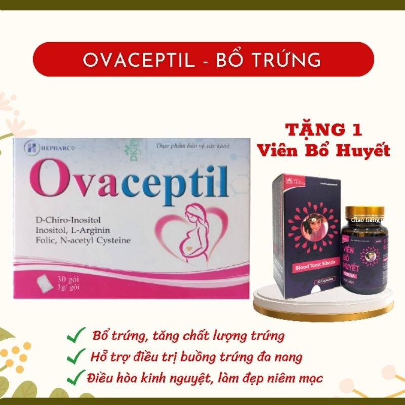 Ovaceptil bổ trứng, hỗ trợ buồng trứng đa nang, tăng thụ thai | Shopee ...