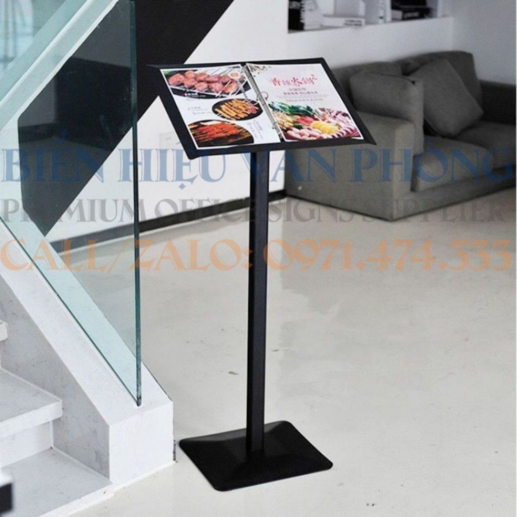 Bảng menu nhà hàng cafe khách sạn, Bảng chỉ dẫn, cây Menu đứng, Kệ để ...