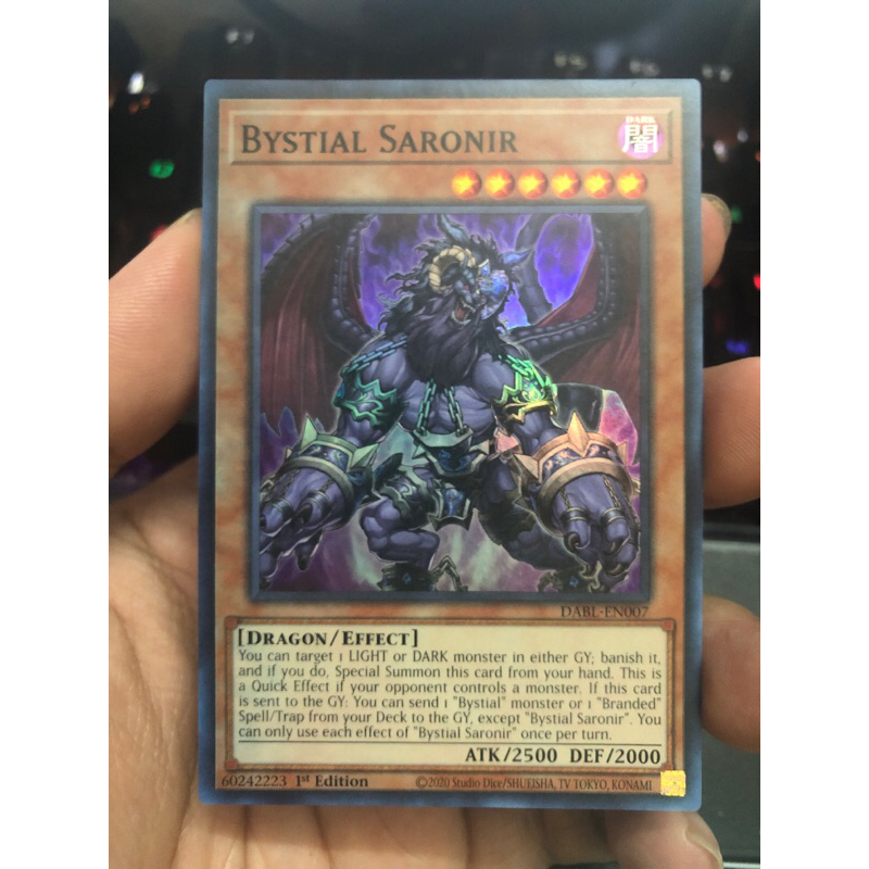Thẻ bài Yugioh : Bystial Saronir - DABL-EN007 - Super Rare 1st Edition ...