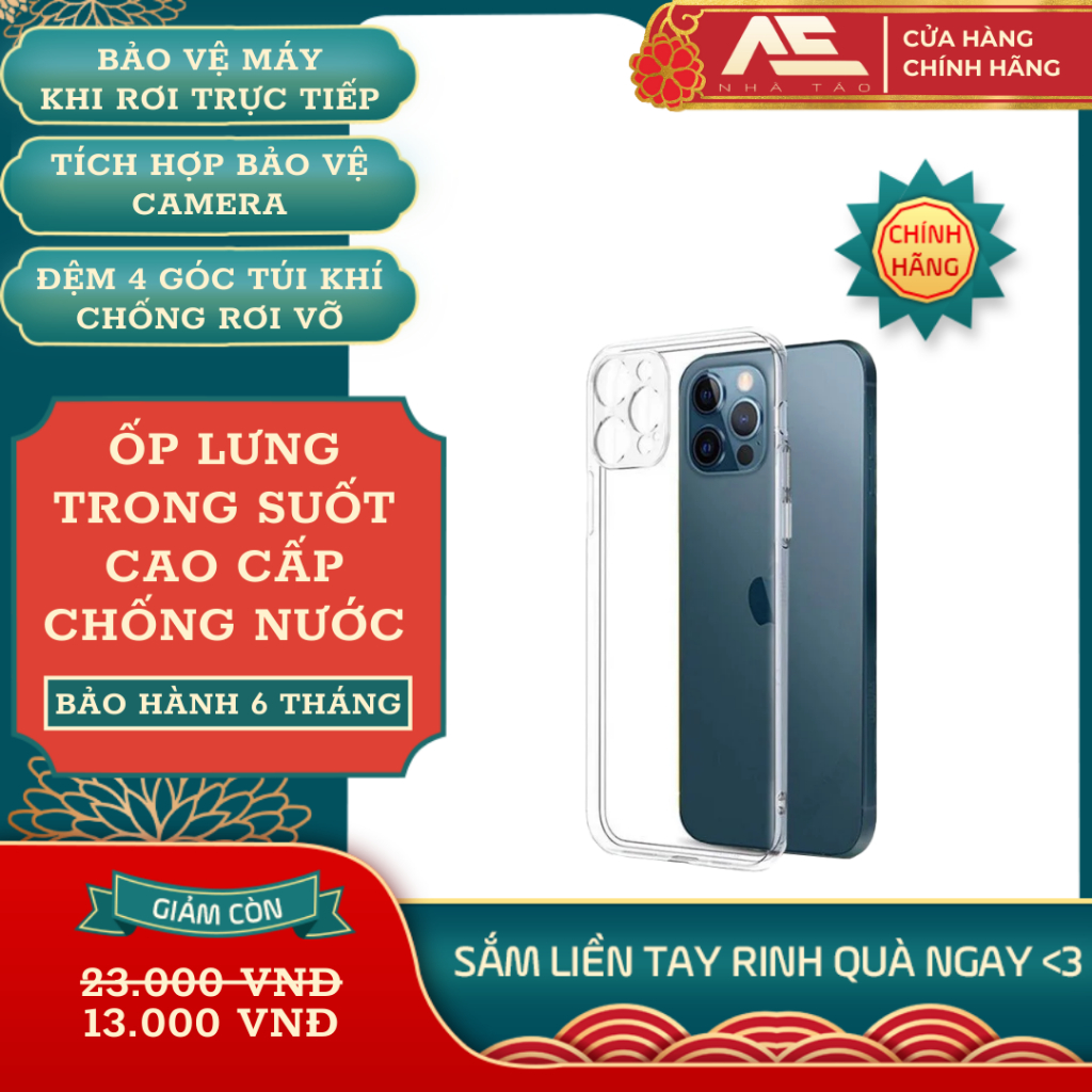 Ốp Lưng Trong Suốt Bảo Vệ Cam Chống Xước Tuyệt Đối Iphone XSm, 11prm ...