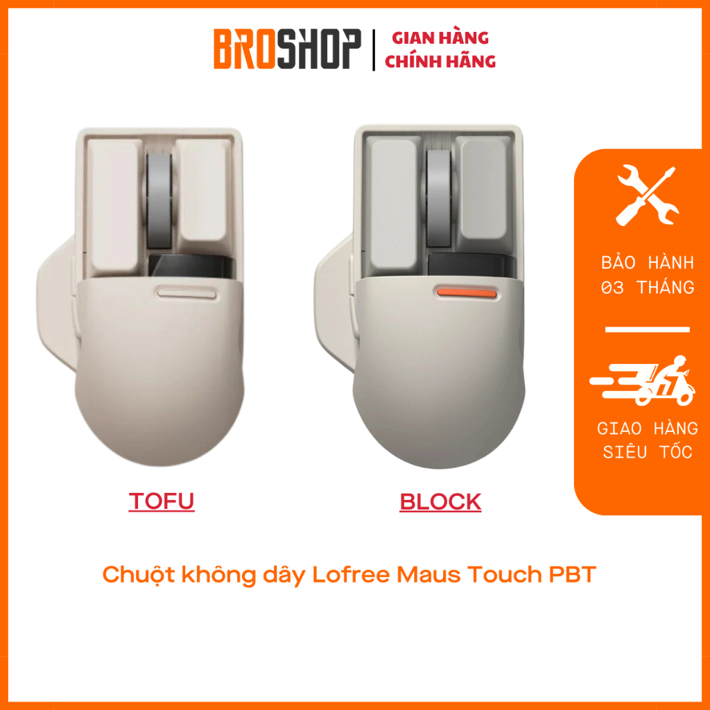 Chuột không dây Lofree Maus Touch PBT - Broshop | Shopee Việt Nam