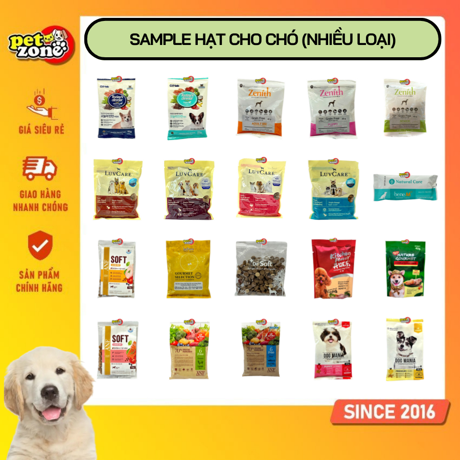 Thức ăn hạt mẫu thử dành cho chó (Nhiều loại) - Sample thức ăn hạt cho ...