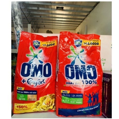 bột giặt OMO công nghệ xanh 5,7kg/ 5,5kg và OMO comfort tinh dầu thơm 5 ...