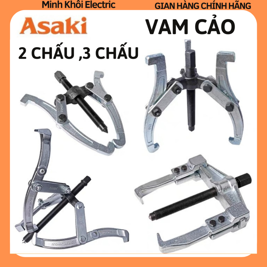 Vam cảo 3 càng đa năng Asaki,cảo 2 chấu,cảo 3 chấu,vam 2 chân,cảo 3 ...