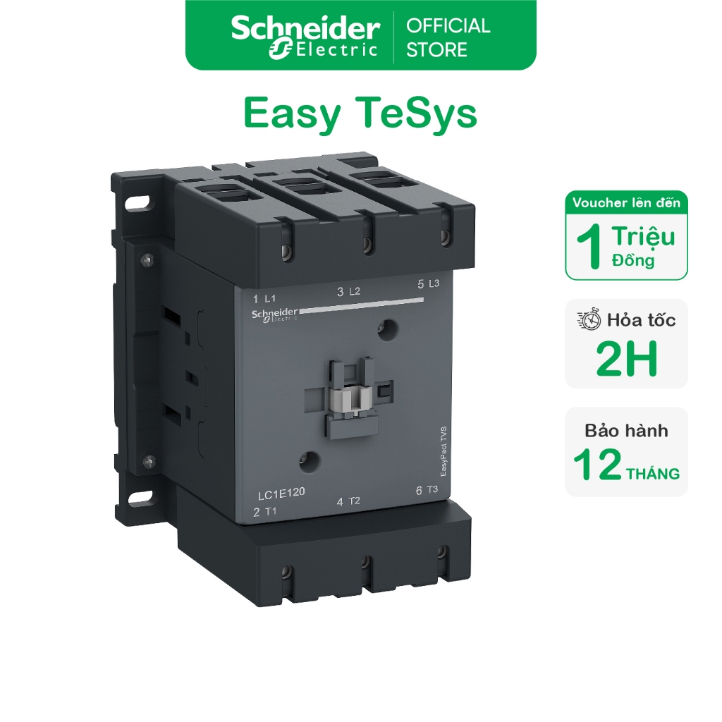 Khởi động từ loại E cực 3P - 1NO+1NC LC1E120M5 LC1E160M5 LC1E200M5 ...