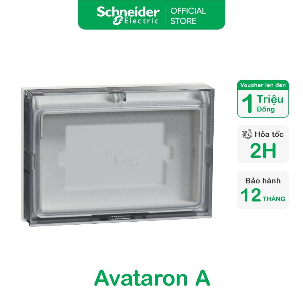 Mặt che phòng thấm nước - IP55 - Hình vuông - Trắng - Schneider ...