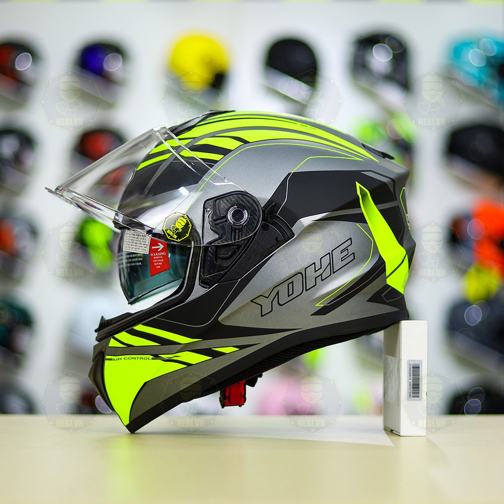 Mũ Fullface Yohe 981 T2 Xám Vàng Nhám | Shopee Việt Nam