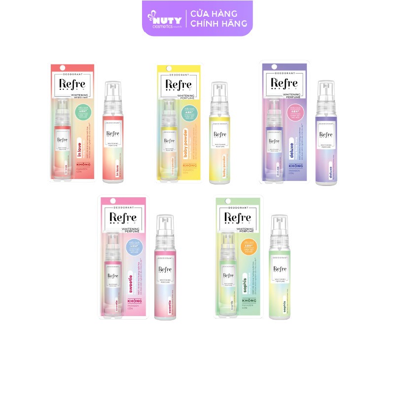 Xịt Khử Mùi Refre Hương Nước Hoa Deodorant Whitening Perfume Mist (30ml ...
