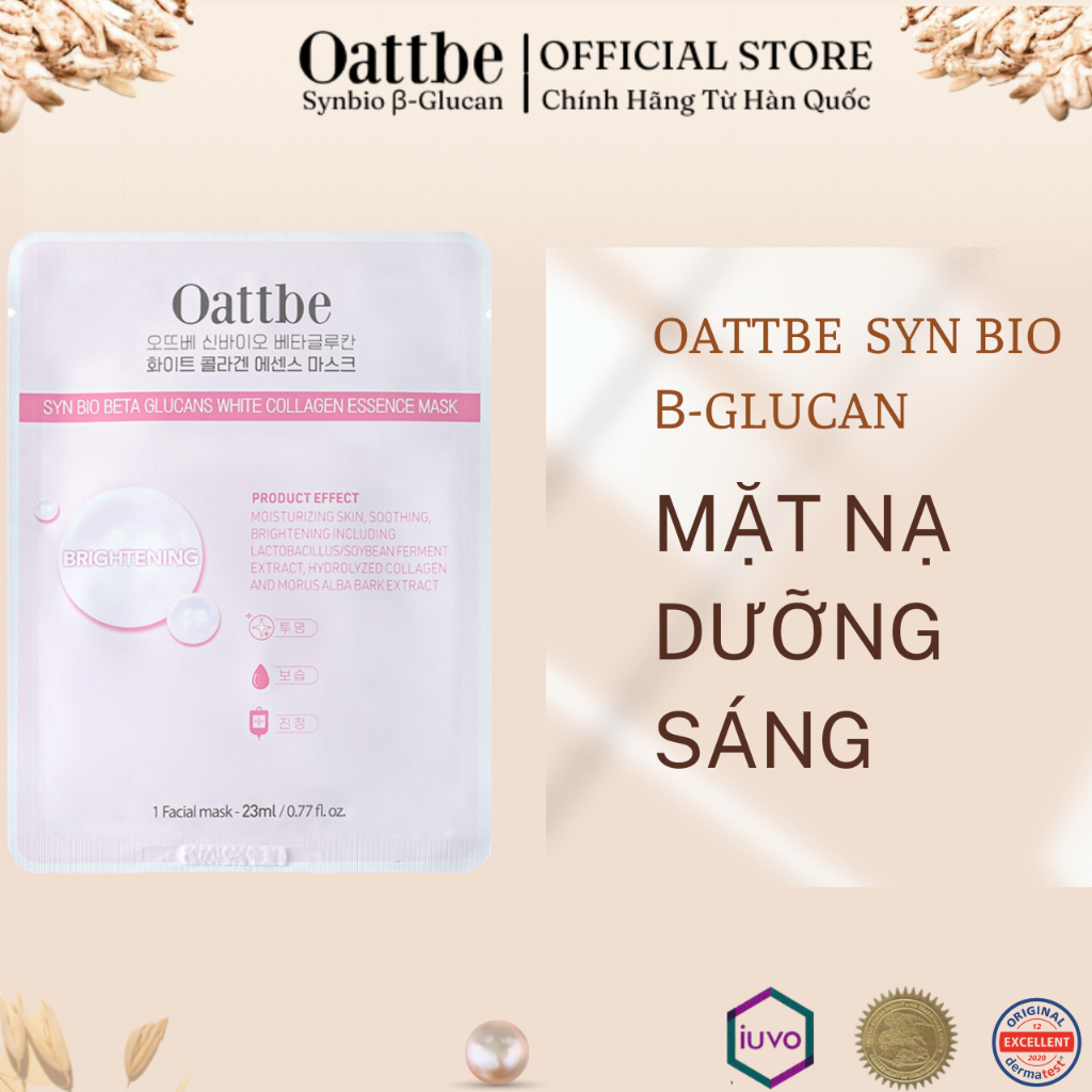 Mặt nạ dưỡng sáng cấp ẩm chuyên sâu dành cho mọi loại daOattbe White ...