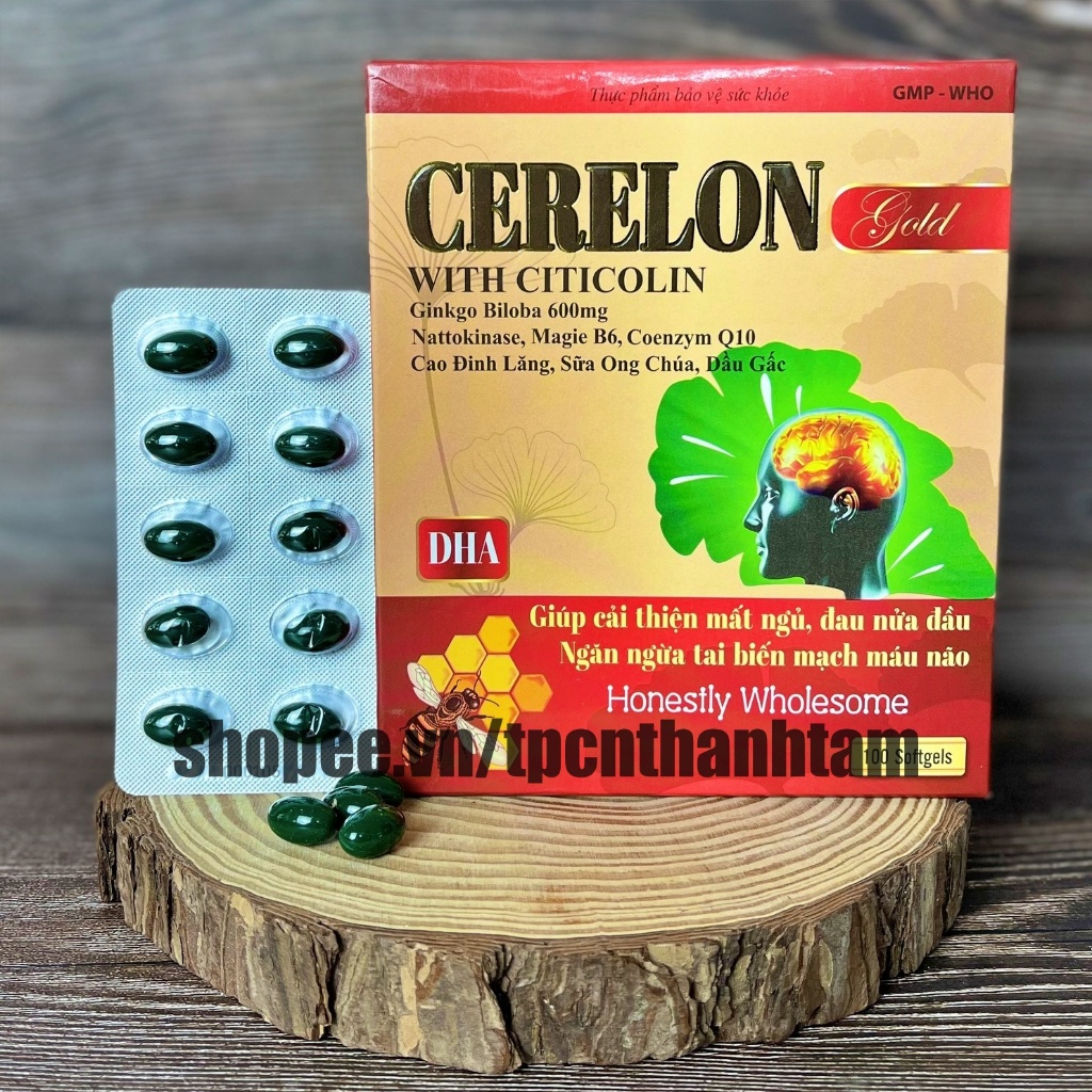 Hoạt Huyết Dưỡng Não CERELON GOLD Bổ Não ,Tăng Cường Trí Nhớ , Tăng ...