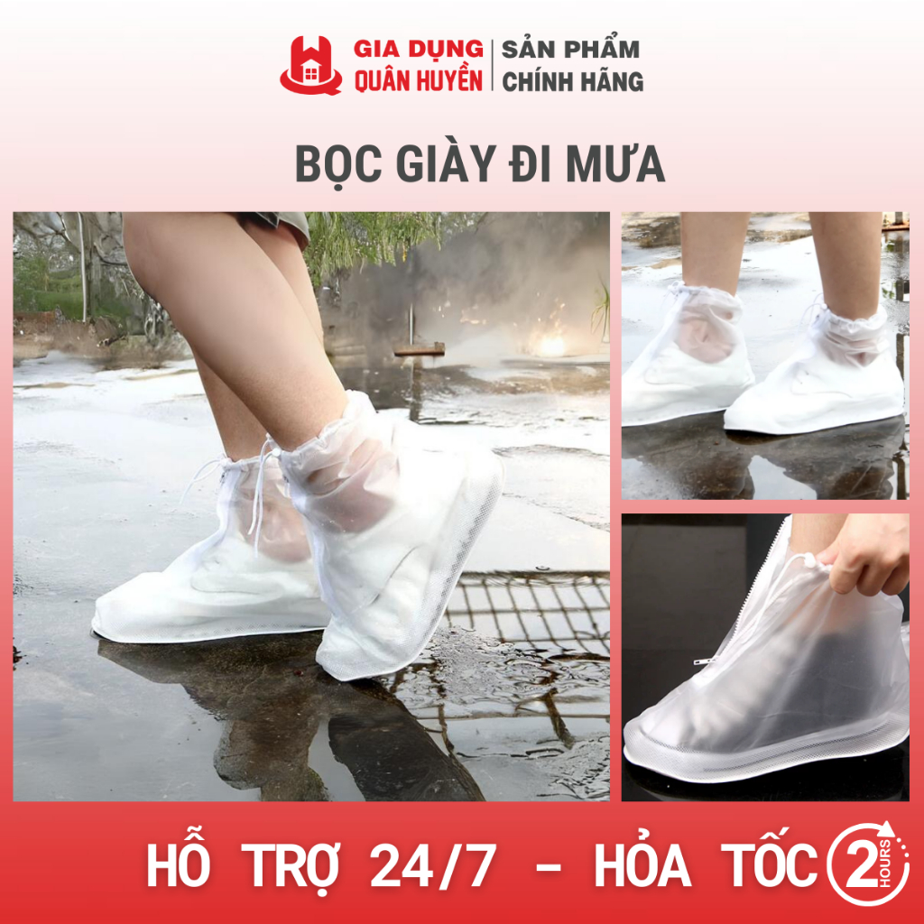 Bọc giày đi mưa chống nước, chống trơn trượt đủ size xuất Nhật cao cấp ...