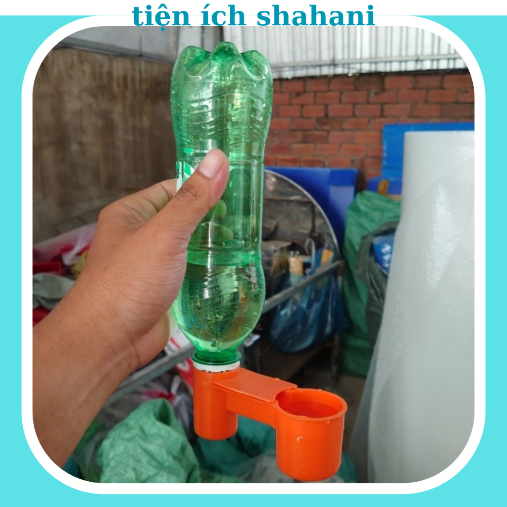Combo 5 máng uống tự động gắn lắp nút chai cho chim gia cầm , máng uống ...