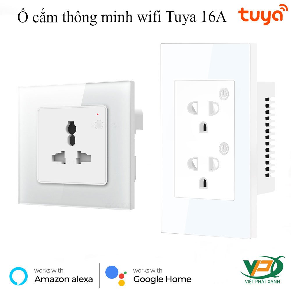 Ổ cắm thông minh wifi tuya 16A có đo điện | Shopee Việt Nam