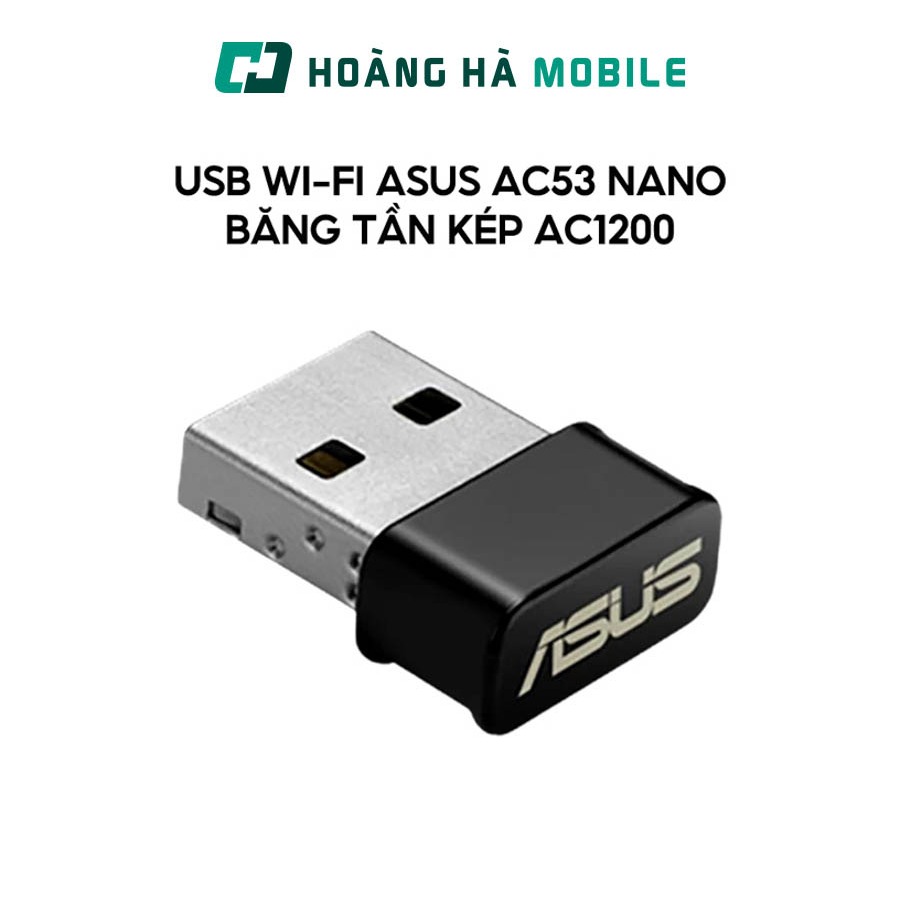 Thiết bị thu sóng USB Wi-Fi Asus AC53 Nano băng tần kép AC1200 - Chính ...