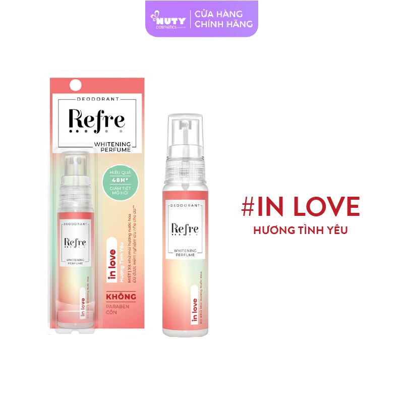 Xịt Khử Mùi Refre Hương Nước Hoa Deodorant Whitening Perfume Mist (30ml ...
