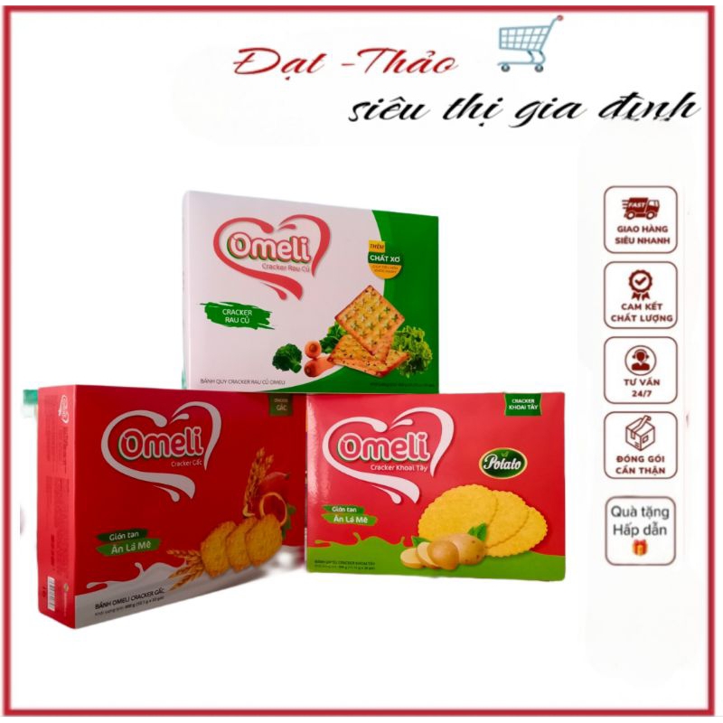 Bánh Omeli Cracker (hộp 400gr-đủ vị) | Shopee Việt Nam