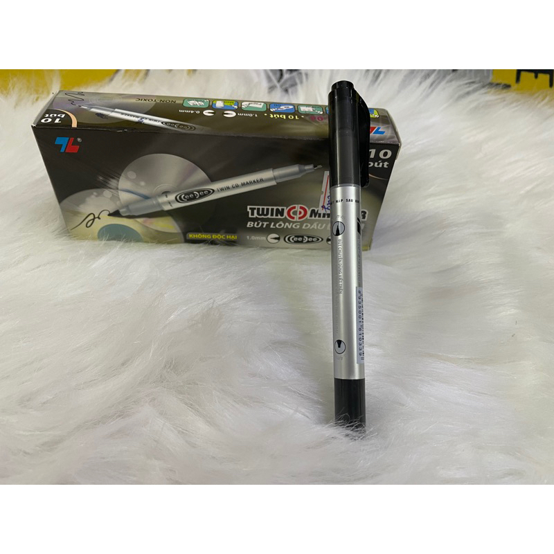 Bút lông dầu 2 đầu Thiên Long chính hãng PM-04(xanh,đen,đỏ) | Shopee ...