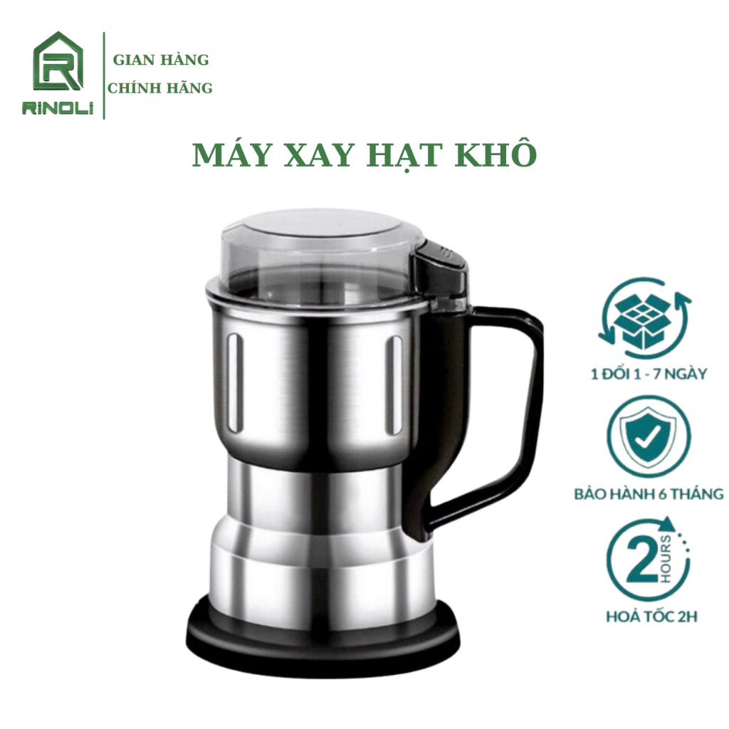 Máy xay hạt khô, xay bột, gia vị cà phê đa năn, công suất 300w 6 lưỡi ...