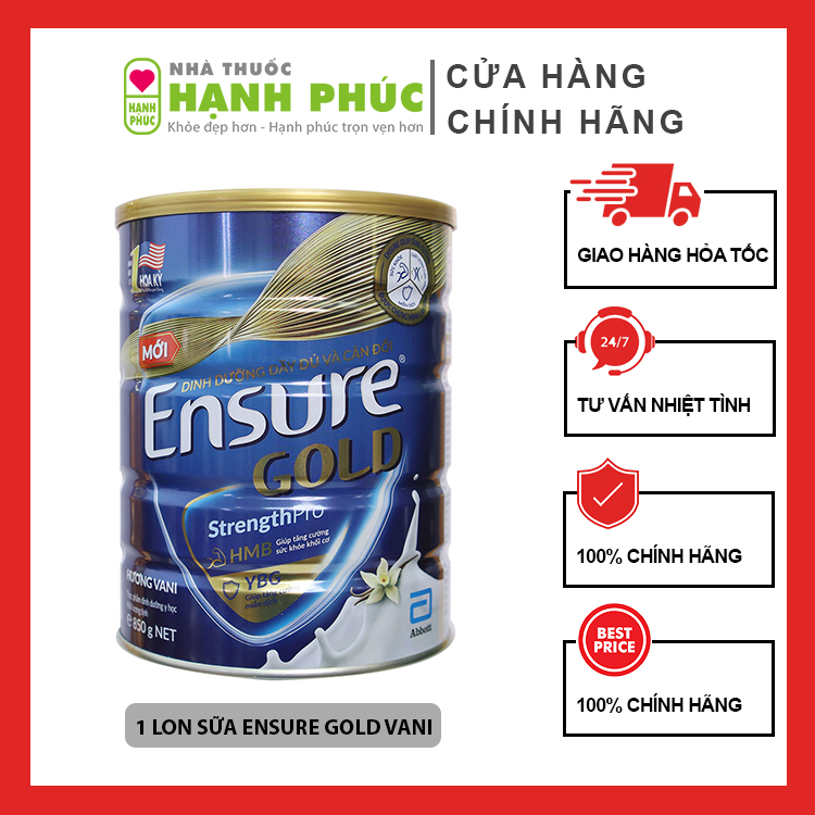 Sữa Bột Ensure Gold Vani 850g của Abbott Hoa Kỳ | Shopee Việt Nam