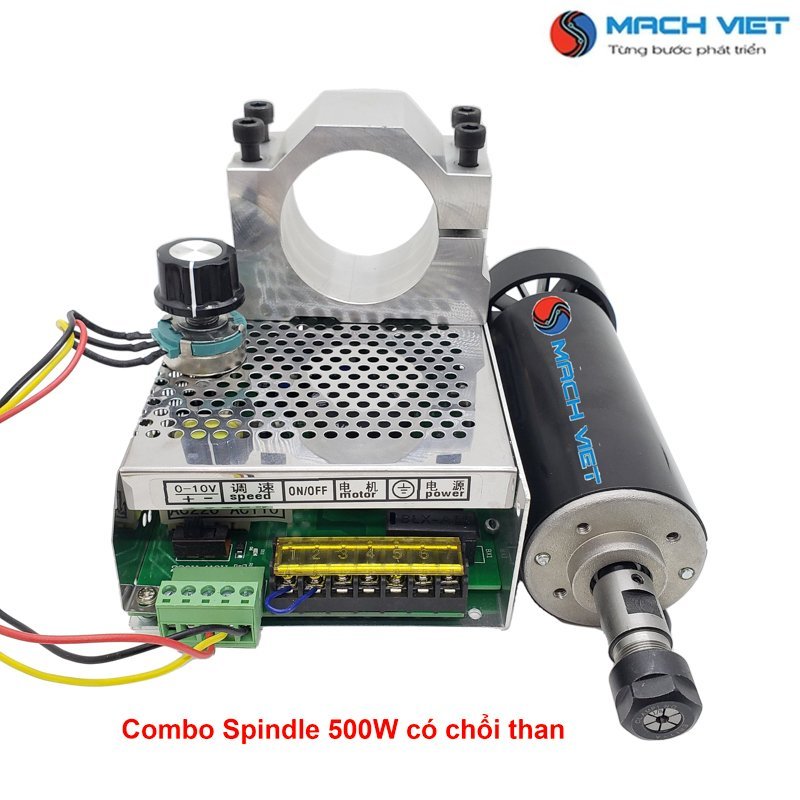 Bộ Spindle 500W-ER11 có chổi than (bao gồm Động cơ Driver DC Kẹp động ...