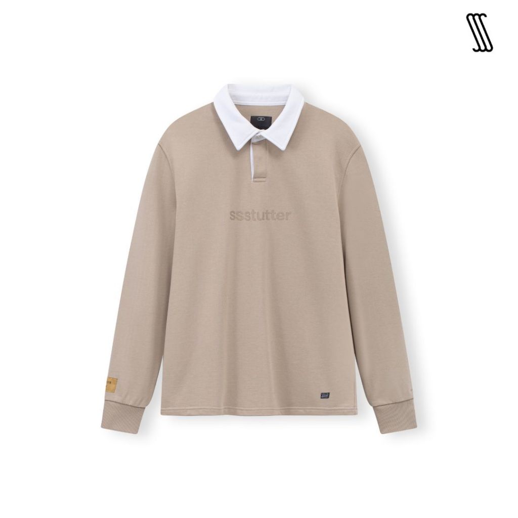 Áo nỉ tay dài cổ đức nam nữ SSSTUTTER áo thun tay dài cổ bẻ nỉ chân cua ...