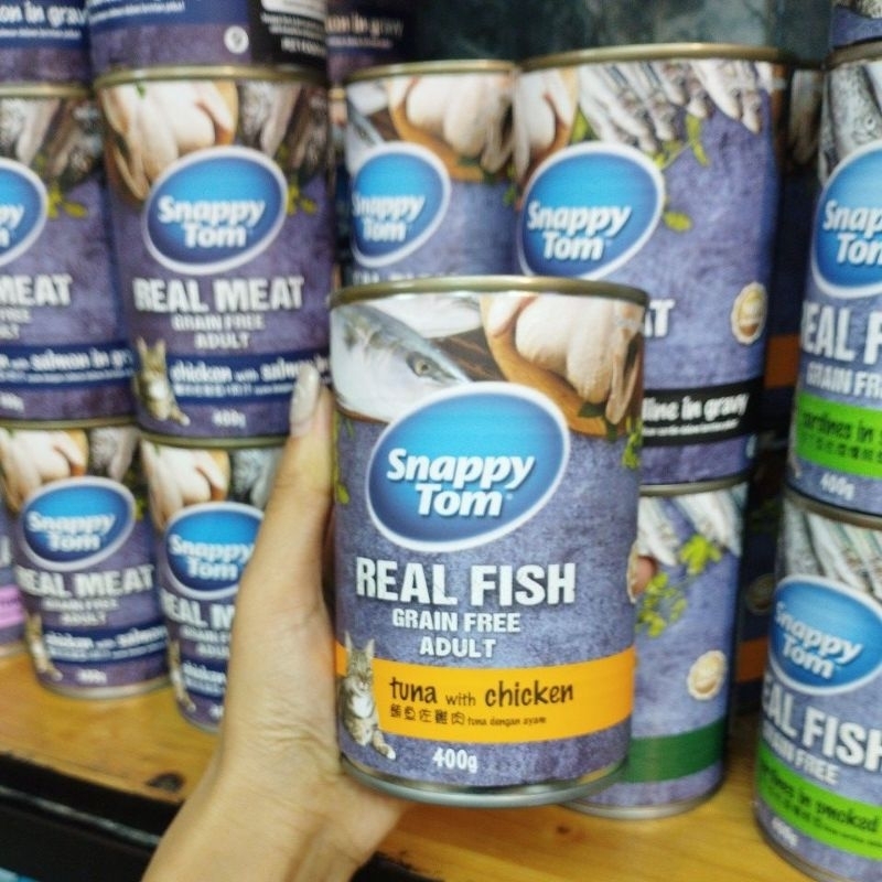 [Hoả tốc] Pate Snappy Tom Lon 400g Real Fish & Real Meat - Pate Cho Mèo Snappy Tom 400g | Shopee ...