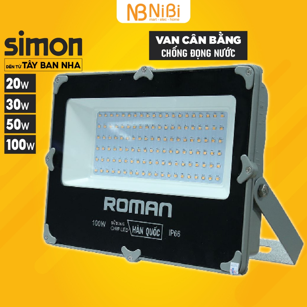 Đèn pha LED Roman ELC1026 100W có van áp suất, Đèn LED pha ngoài trời ...
