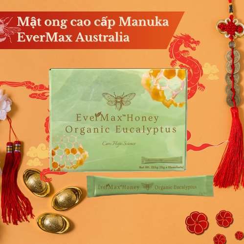 Mật Ong Australia Eucalyptus EverMax organic honey dạng gói hộp Quà Tết ...
