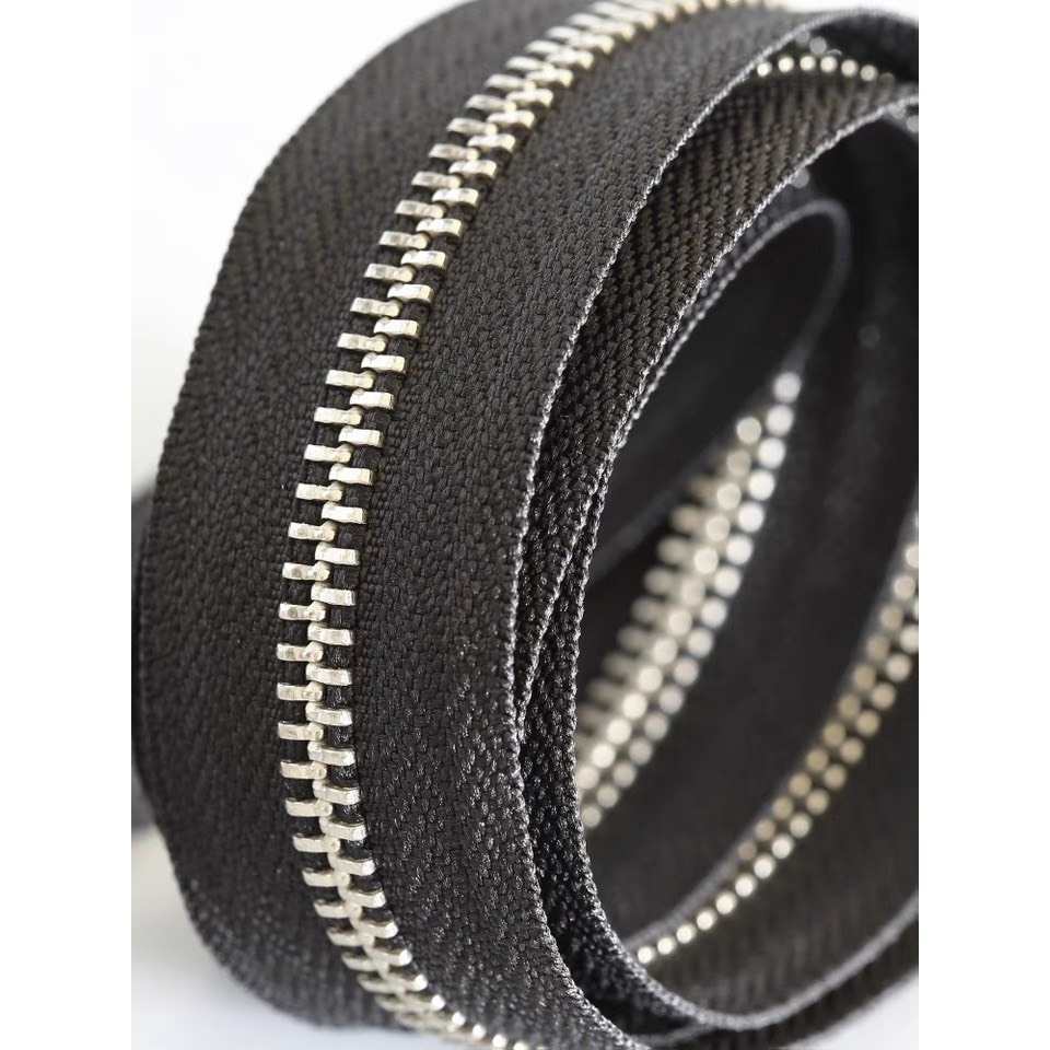 (YKK) 100cm Dây kéo YKK răng 5 và răng 3 bằng đồng răng màu bạc | Shopee Việt Nam