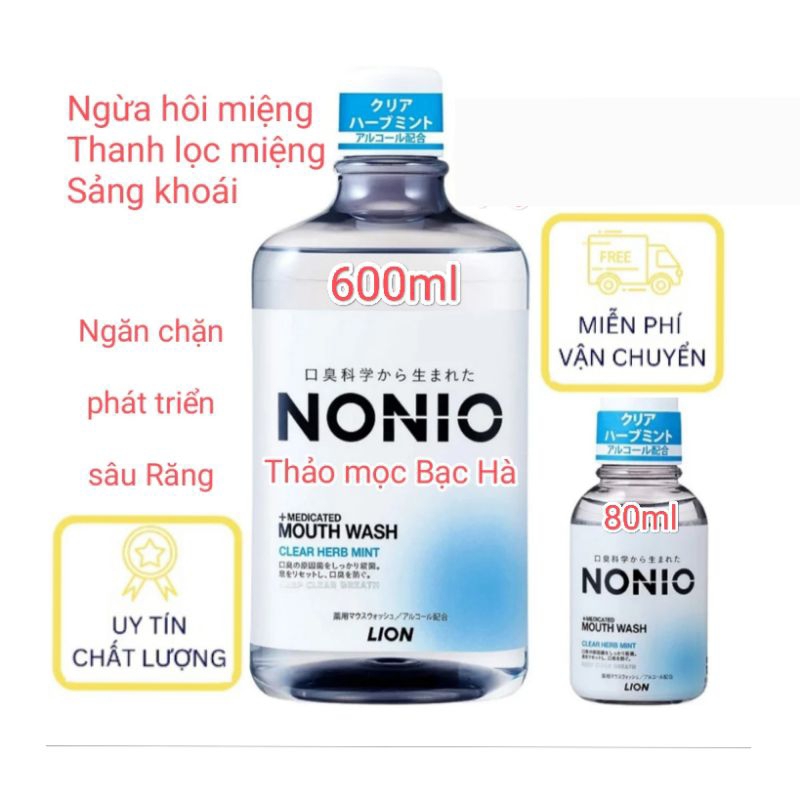Nước súc miệng thảo mộc thiên nhiên Nonio 600ml Nhật bản | Shopee Việt Nam