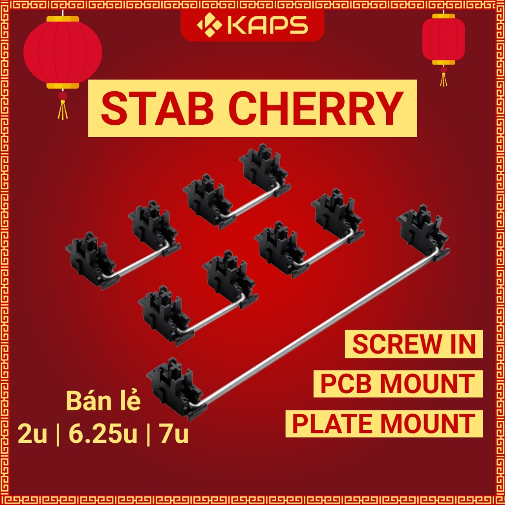 Stab Cherry | Plate mount - PCB mount - Screw in | 2u - 6.25u | Bán lẻ ...